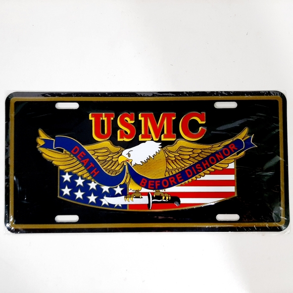 unbranded | Other | Usmc Marines Death Before Dishonor Plate Tag | Poshmark